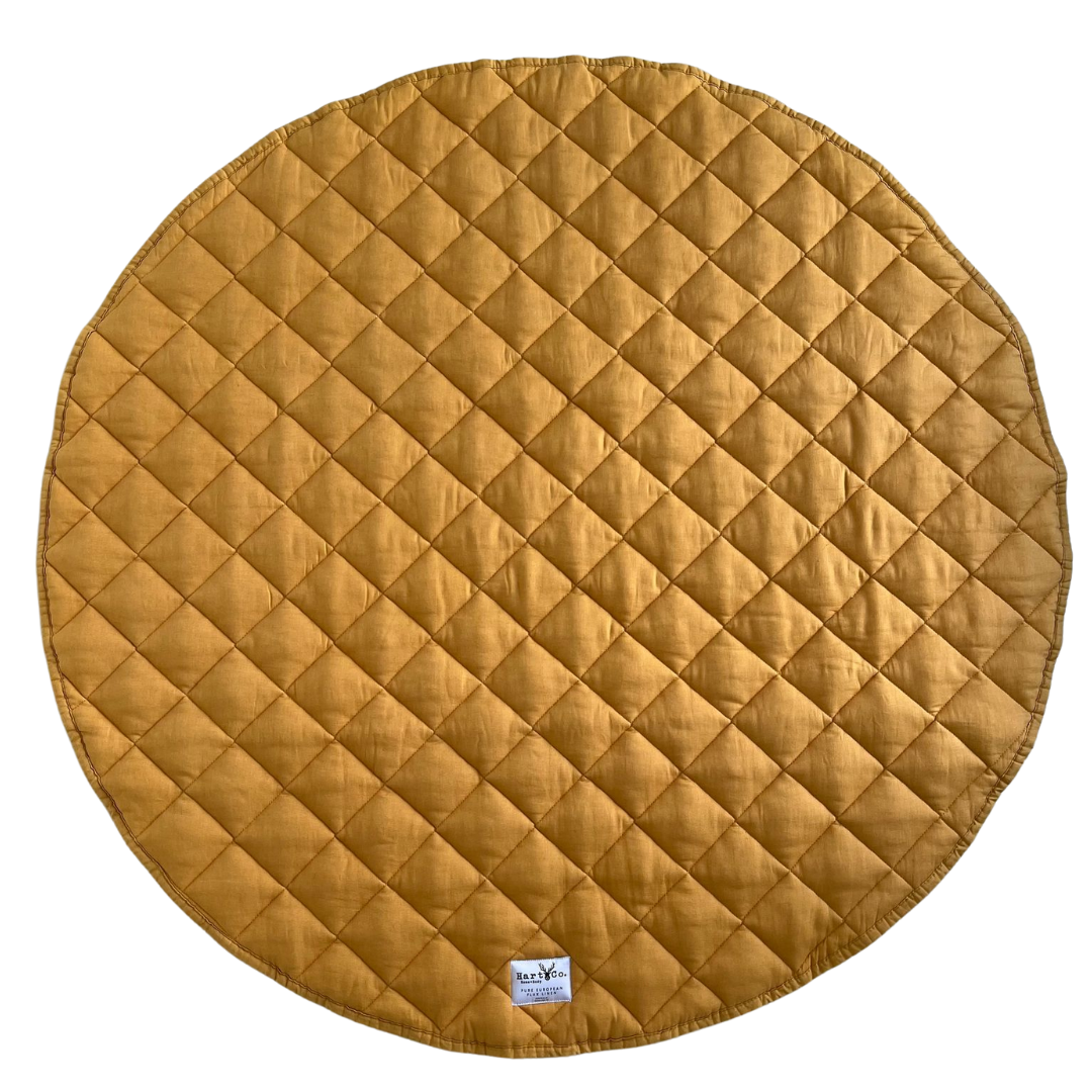 Quilted Linen Playmat | Sunflower – HartCo. Home & Body